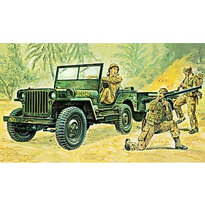 Italeri Models 1/35 Willys Jeep & Trailer Kit 0314S