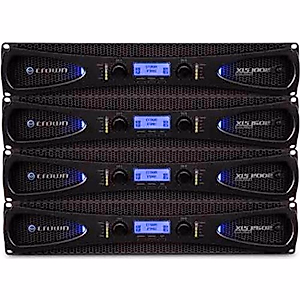 Crown Two-Channel, 525W @ 4Ω Power Amplifier, Black with Gold, 525-Watts (XLS1502)