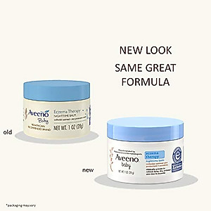 Aveeno Baby Eczema Therapy Nighttime Balm with Colloidal Oatmeal, Travel Size, 1 oz