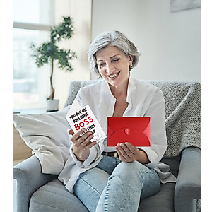 SICOHOME Funny Boss Day Card for Boss Women Men from Employee,Employer Appreciation Card,Boss's Day Gift Ideas for Women,Boss Day Gifts for Boss Male Female,Christmas Birthday Card for Boss Manager