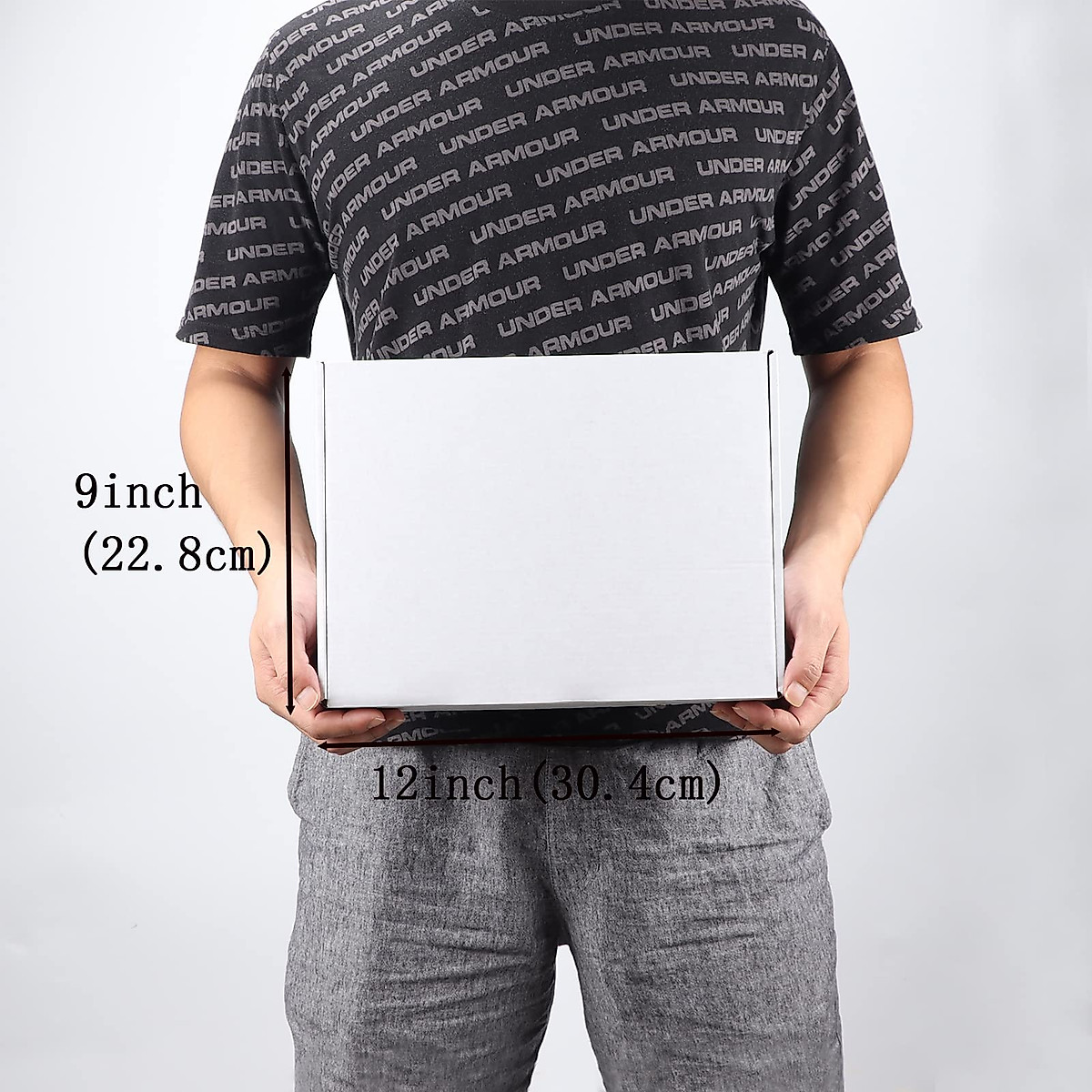 RLAVBL 12x9x3 Inches Shipping Boxes Set of 20, White Corrugated Cardboard Box, Mailer Boxes for Packing Small Business