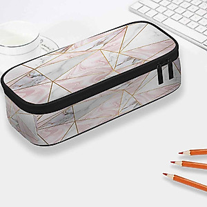 Yekiua T-Rex Surfer Pencil Case Happy Dinosaur Surfer Wearing Sunglasses Big Capacity Pencil Pouch Office College School Makeup Bag For Teens Girls Adults Student