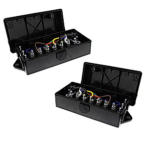 ABN Electrical Wire Connectors Junction Box 2-Pack Trailer, Camper, RV Light 7 Gang/Pole Automotive Wiring Rewiring