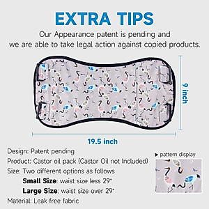 Langsprit Castor Oil Pack Castor Oil Pack Wrap, Organic Castor Oil Packs for Liver Detox, Inflammation, Reusable Castor Oil Pack Compress Castor Oil Packs kit L