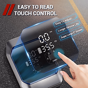 Jump Starter with Air Compressor, 2500A Portable Car Battery Pack(8.5 Gas/8.0L Diesel) 160PSI 20000mAh Car Tire Inflator, UltraSafe Jumper Starter Battery Box with Touch Screen, LED Light, Power Bank