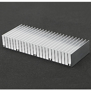 Awxlumv 150mm Aluminum Heatsink 60x150x25mm / 2.36x5.91x0.98 Inch Large Heat Sink Cooling Radiator for CPU MOS Tube Circuit Board PCB Module Cooler Led Amplifier Devices with 24 pcs Fins - Sliver