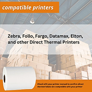 ATL Direct Thermal Shipping Labels 4x6 250, 4x6 Thermal Labels, Thermal Printer Labels 4x6, Label Printer Paper, Shipping Label Paper, Rollo Labels, Thermal Labels 4x6 roll, zebra labels