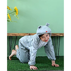 Kids Animal Costumes Boys Girls Unisex Fancy Dress Outfit Cosplay Children Onesies M (for Kids 35.5" - 41.5" Tall), Mouse