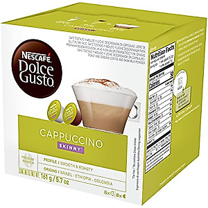 Nescafe Dolce Gusto Pods, Skinny Cappuccino, 16 Count (Pack of 3)