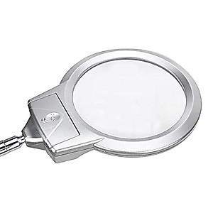 Magnifier Lamp, LED Magnifying Clamp 2.25X and 5X Magnification Read Magnifier Readings Lighting Suitable for Reading Lighting Manual and Appraisal Use