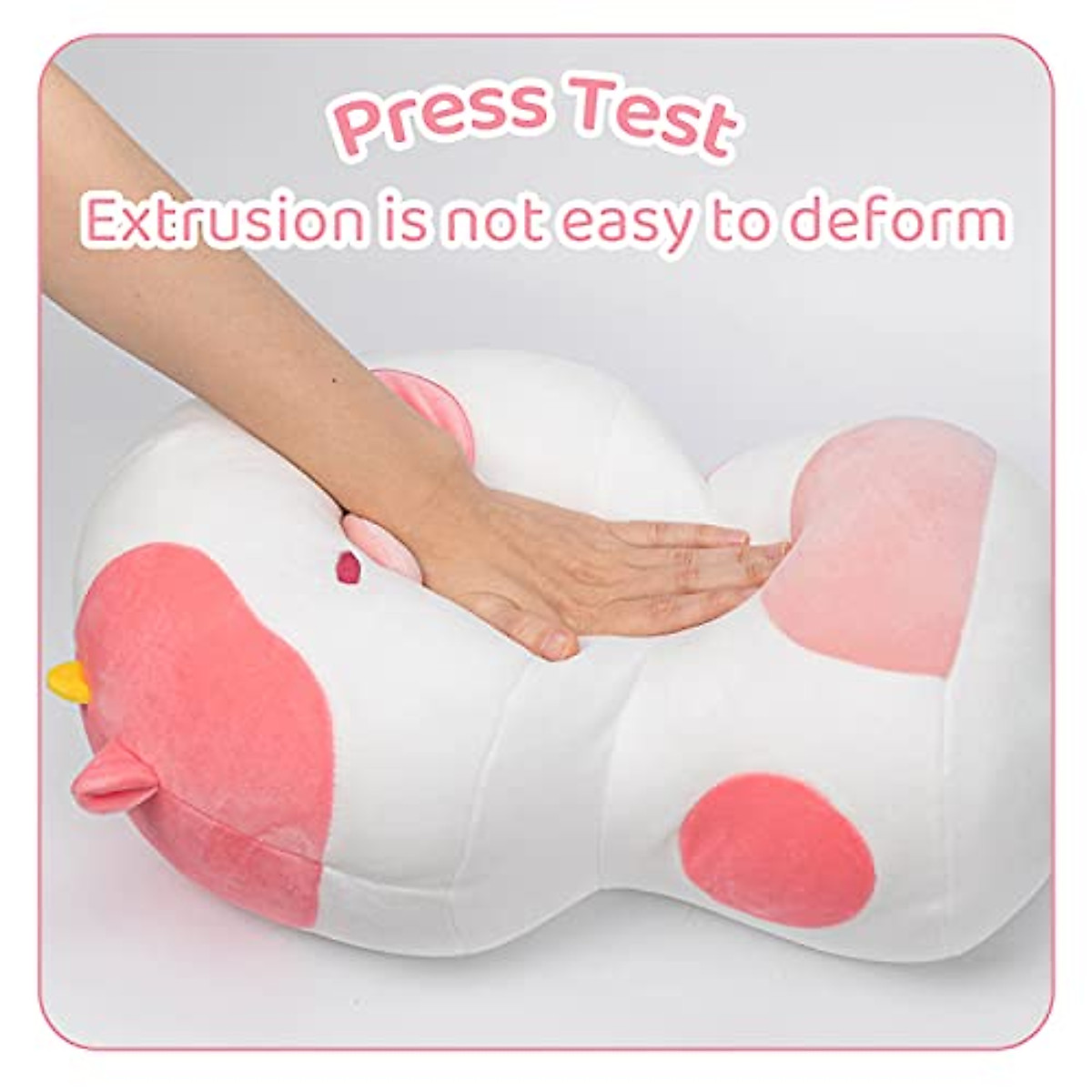 Mewaii 8” Mushroom Plush, Strawberry Cow Soft Plushies Squishy Pillow, Cute Stuffed Animals Kawaii Plush Toys Throw Pillow Decoration Gift for Girls Boys