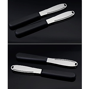 Butter Slicers Easy Spread Butter Knife Spreader Knives with Holes Butter Knives & Picks for Cold Butter Stainless-Steel Butterknife Flatware Table Dinner Knifes for Dessert Steak