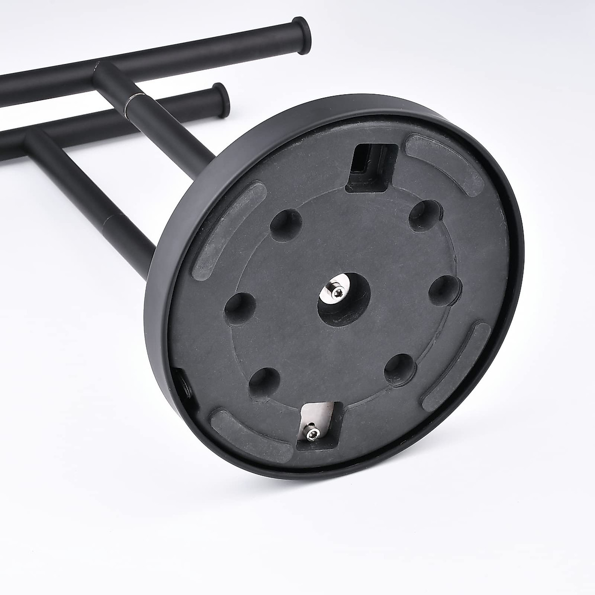 Black Hand Towel Holder Stand, Double Towel Rack T-Shape Hand Towel Stand for Bathroom Countertop, SUS304 Stainless Steel (Matte Black) SHUNLI