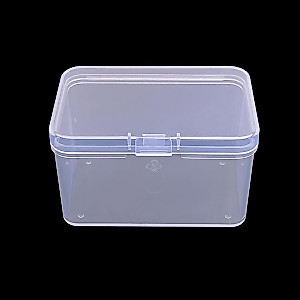 Farmer Mani Rectangular Clear Plastic Organizer Storage Box Containers 2.95x1.97x1.77 in,Small Containers, Small Plastic Containers Pack of 12