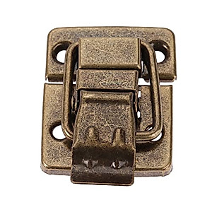 GAFENO Latch Lock Metal Lock Hasp Antique Bronze Latch Clasp Toggle BuckleJewelry Box Case Furniture Hardware Suitcase w/Screws