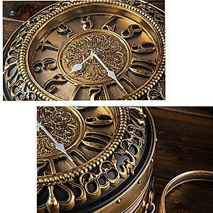 Pu Leather Handbags Fashion Real Clock Shoulder Bag Casual Women Evening Crossbody Bags,Retro Vintage Steampunk Female Messenger Bags for Women Girls (B)
