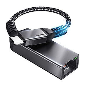 Maxonar USB C to Ethernet Adapter, USB C to RJ45 Thunderbolt 3/4 Type C to Ethernet LAN Network Adapter Compatible with iPad Air, iPad Pro, iMac, MacBook Air Pro (M1/M2), Dell XPS and More