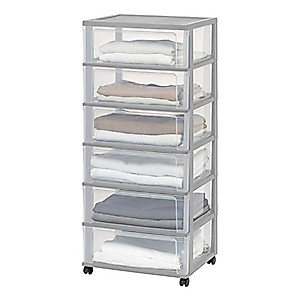 IRIS 110311 6 Drawer Wide Chest, Gray