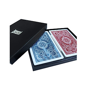 KEM Arrow Red and Blue, Poker Size-Jumbo Index Playing Cards (Pack of 2) - 1007284,Arrow Red/Blue