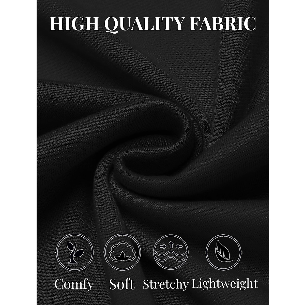 COOFANDY Men's Slim Fit Basic Turtleneck T Shirts Casual Knitted Pullover Sweaters Black