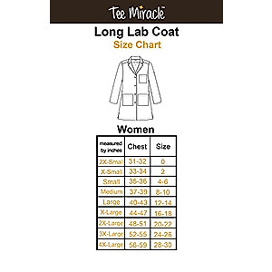 Custom Embroidered Womens Medical Laboratory Coats - Add Your Name or Text - Long Sleeve 3-Pocket Long Lab Coats