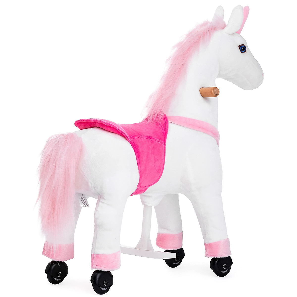 PONYEEHAW Ride on Unicorn Toys, Kids Ride on Horse Riding Horse Toys Ride on Toys for 3-5 Years Old, Premium Plush Animals Toys Walking Horse with Wheels 29.92" L x 9.84" W x 31.12" H