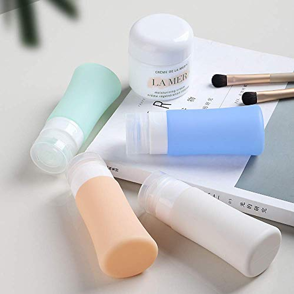 YAMYONE Travel Bottles for Toiletries, Tsa Approved Travel Bottle 3OZ Shampoo Travel Container, BPA Free Leak Proof Travel Tubs Refillable Liquid Travel Accessories for Cometic Shampoo and Lotion Soap