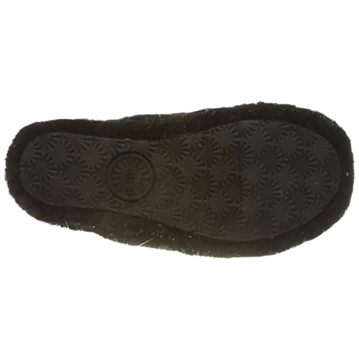 UGG Women's Fluff Yeah Metallic Sparkle Slipper, Black, 8