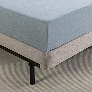 ZINUS No Assembly Metal Box Spring, 5 Inch White Mattress Foundation, Sturdy Metal Structure, Full