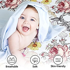 Floral Crib Sheet,Baby Blanket,Changing Pad Covers