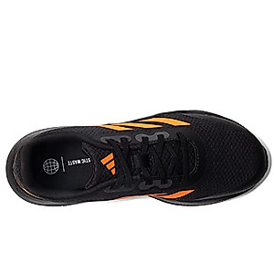 adidas® Kids Run Falcon 3.0 Running Shoes for Little Kids and Big Kids – Textile Design – Lace-Up Closure Black/Screaming Orange/Solar Gold 3.5 Big Kid M