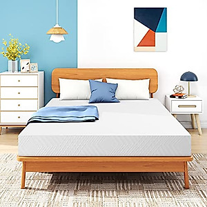 Full Mattress, 6 Inch Memory Foam Mattress Bed in a Box, Medium, Green Tea and Cooling Gel Infused CertiPUR-US Certified, Made in USA