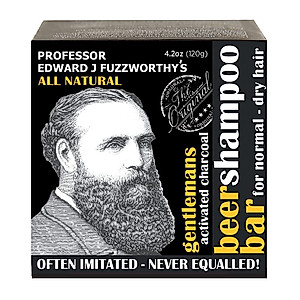 Professor Fuzzworthy Gentlemens Hair Shampoo Bars Grooming Kit for Men | 100% Natural Zero Waste All in One Hair Body Beard Bars