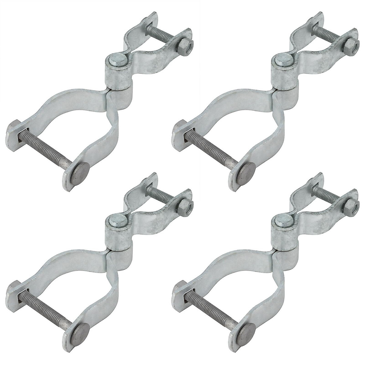 4 Sets Chain Link Fence Gate Post Hinge, Male and Female Hinge Max Load 220lb