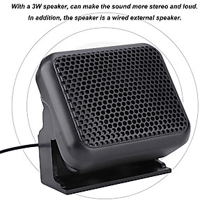 Liyeehao Portable Wired Speaker, Compact Durable Fine Workmanship External Speaker, for Black 13.12ft Kenwood
