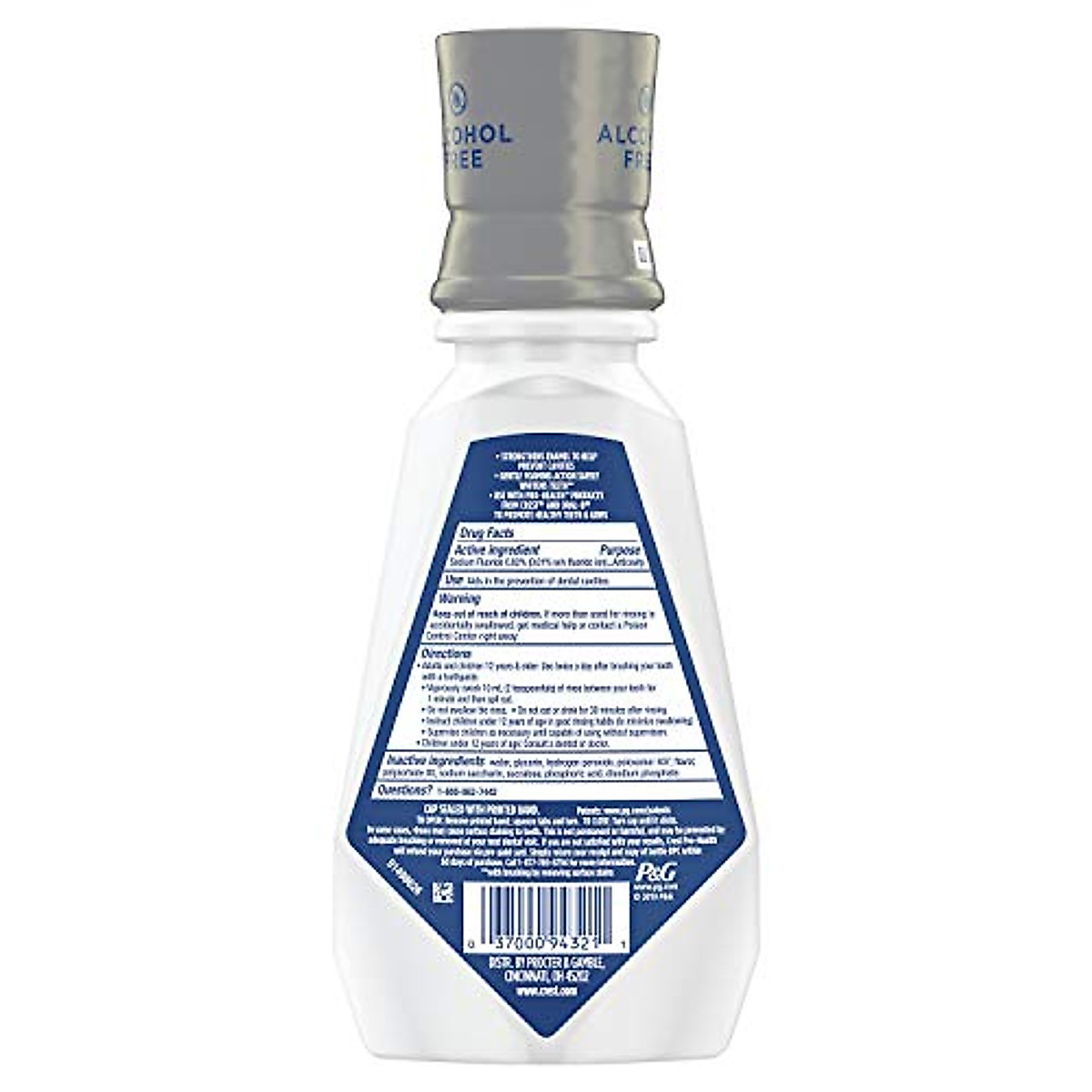 Crest ProHealth Advanced Mouthwash, Alcohol Free, Extra Whitening, Energizing Mint Flavor, 16 fl oz (Pack of 4)