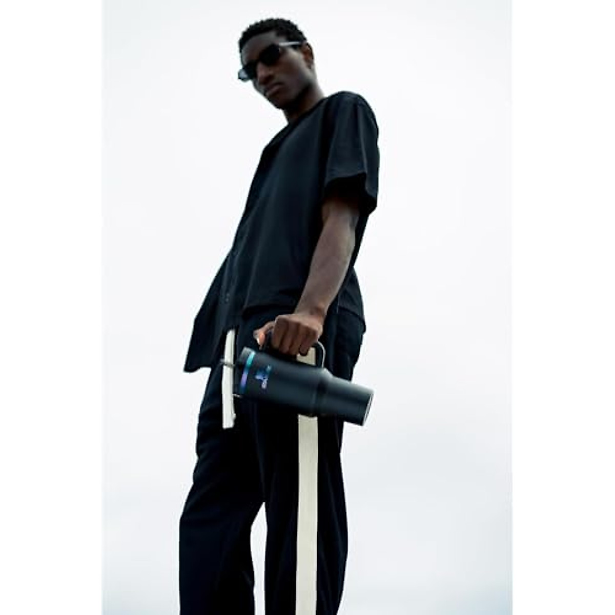 STANLEY Quencher H2.0 Tumbler with Handle and Straw 40 oz | Flowstate 3-Position Lid | Cup Holder Compatible for Travel | Insulated Stainless Steel Cup | BPA-Free | Black Chroma