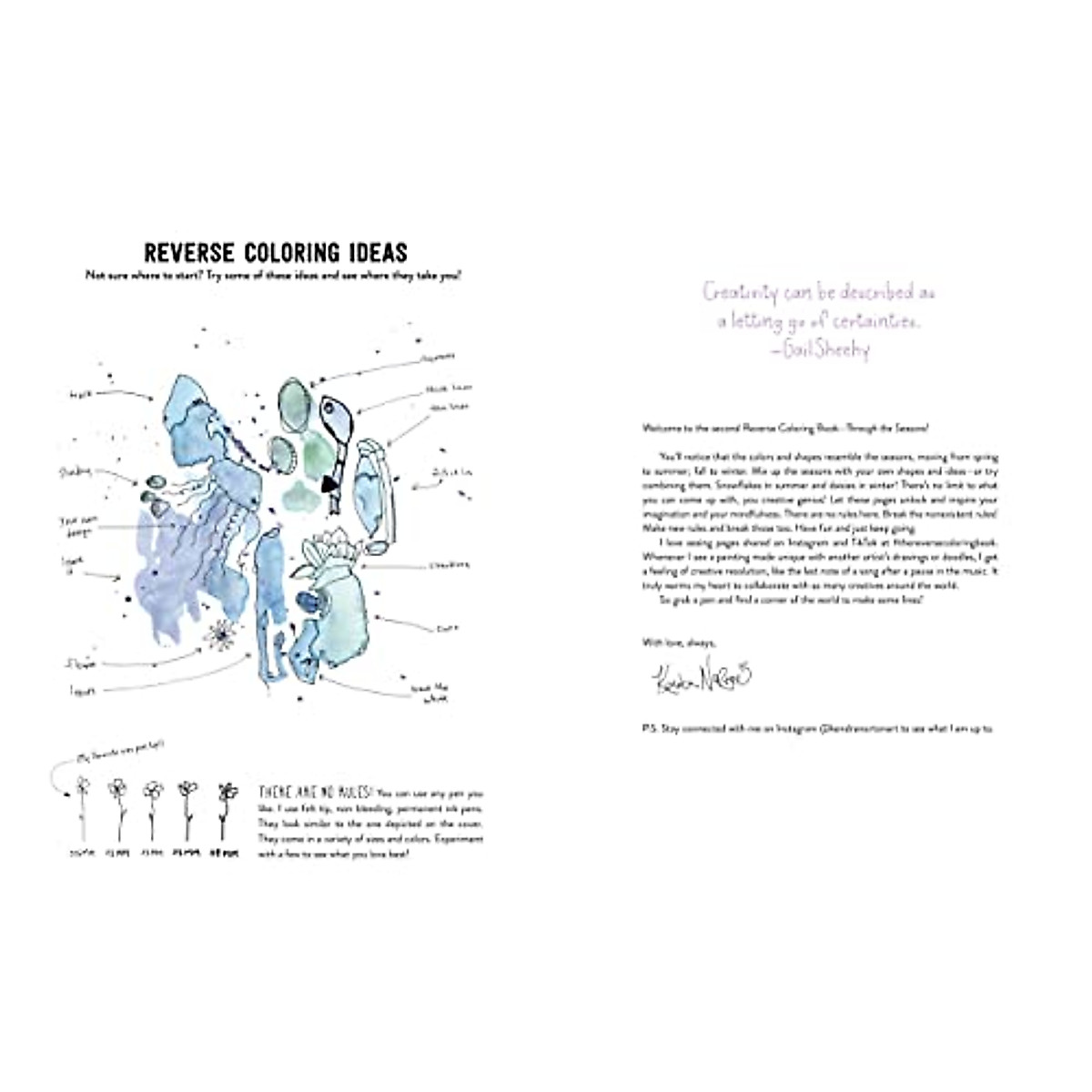 The Reverse Coloring Book™: Through the Seasons: The Book Has the Colors, You Make the Lines