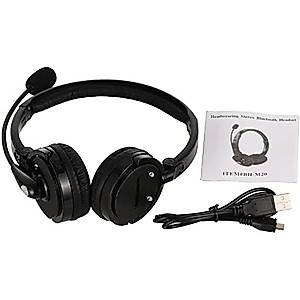 Truck Driver Wireless Headset, kiwitatá Over Ear Bluetooth Headphones Stero Boom Noise Cancelling Wireless Cell Phone Headset for Home, Office, Truck, Call Center, Skype