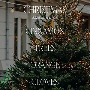 Sweet Water Decor Merry Christmas Soy Candle | Apple Cider, Cinnamon, Fresh Cut Christmas Tree and Cookies Scented Candles for Home | 9oz Clear Jar, 40+ Hour Burn Time, Made in The USA