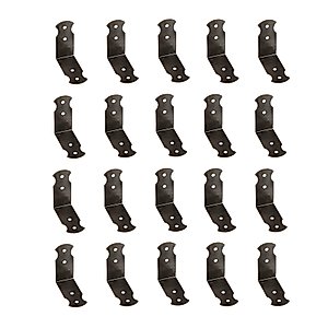 dophee 20 Pack Vintage Corner Protector, 1.61"x1.61"x0.71" Antique Bronze L-Shape Guard Edge Cover with Mounting Screws for Furniture Jewelry Box Case Gifts Box Wooden Box