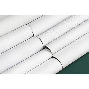 White Faux Leather Sheets for Crafts, 9PCS/Set 8.3" x 12"(21cm x 30cm) A4 Synthetic Leather Fabric Sheets for Leather Earrings Bows Making PU Glitter Fabric Leather for DIY Projects(All White)