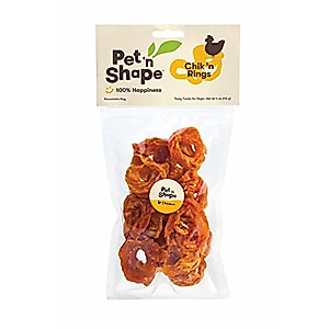 Pet 'n Shape Chik 'N Rings - All Natural Chicken Jerky Dog Treats, 4 oz
