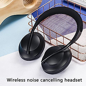 Wireless Over Ear Headphones Built-in Mic, Hi-Fi Stereo Foldable Wireless Stereo Headsets, Noise Canceling Earbuds for Sport, Memory Foam Ear Cups for Travel Office
