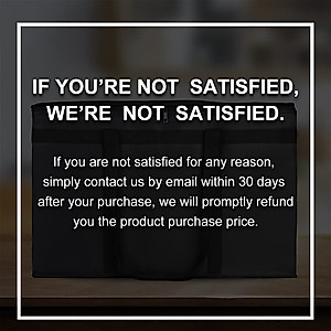 Bodaon 2-Pack Insulated Food Delivery Bag, XXX-Large Meal Grocery Tote Insulation Bag for Hot and cold Food, Commercial, Large Capacity Reusable Warming Bag, Black + Red