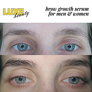 Luxe Beauty Brows Eyebrow Growth Serum For Men and Women Treats Thin / Over-Plucked Eyebrows With Amplifying Peptide Complex 0.23 Oz/ 7 Ml
