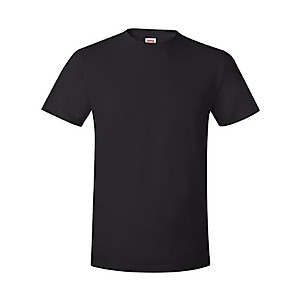 Hanes Men's Big and Tall Nano Premium Cotton T-Shirt (Pack of 2), Black, 3X-Large