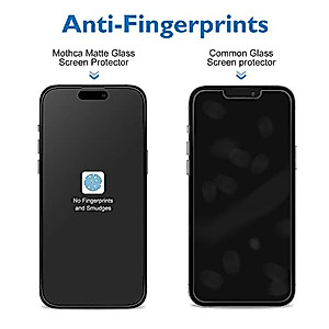 Mothca [2+2 Pack Matte Glass Screen Protector for iPhone 14 Pro with Camera Lens Glass Protector Anti-Glare & Anti-Fingerprint Tempered Glass Clear Film Case Friendly Bubble Free Smooth as Silk