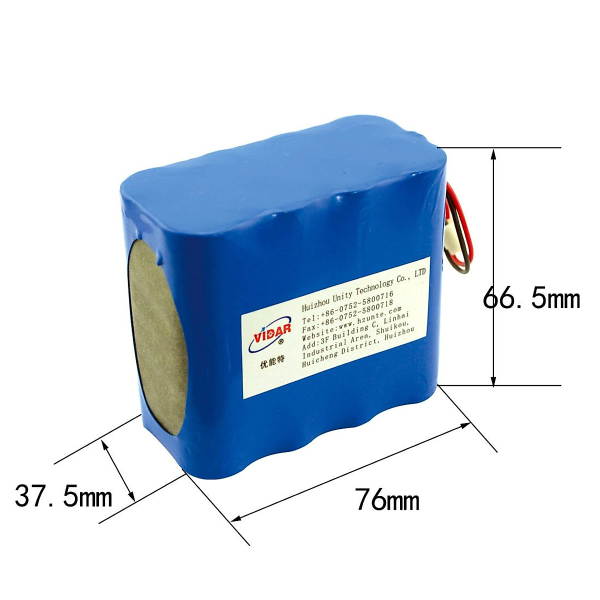 Rechargeable Lithium Ion Battery Pack - VIDAR 7.4V 8800mAh High Capacity Li-ion Battery Pack with JST PH2.54/2P Plug-in(Customizable) for Electronics,Toys,Lighting,Equipment