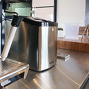 Newair Nugget Ice Maker, Sonic Speed Countertop Crunchy Ice Pellet Machine 45 lbs. of Ice a Day, Stainless Steel, Self-Cleaning Function and BPA-Free Parts, Perfect for Home, Kitchen, and More